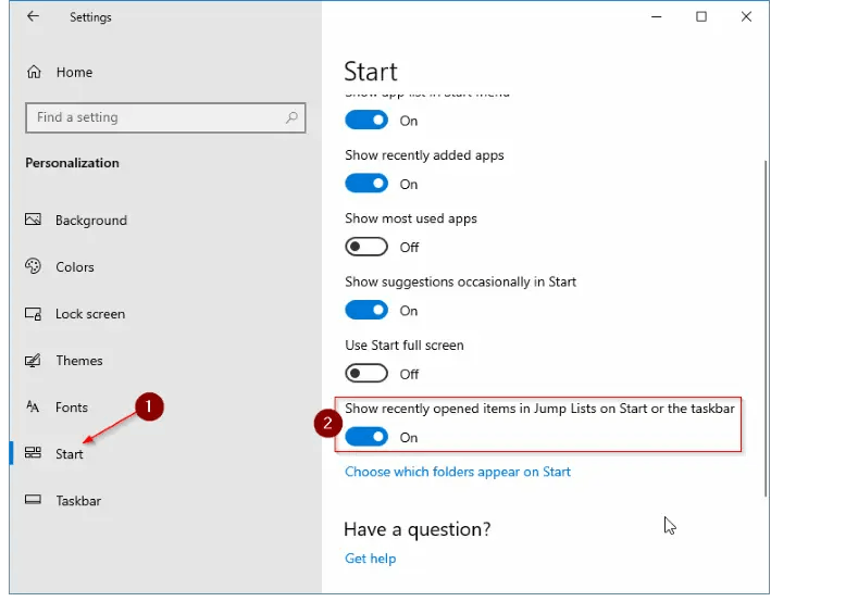 Show quick access to recent files when i click right click on the icon ...