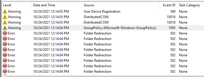 Win10Pro in Server 2008R2 Domain, failed Desktop Folder Redirection ...