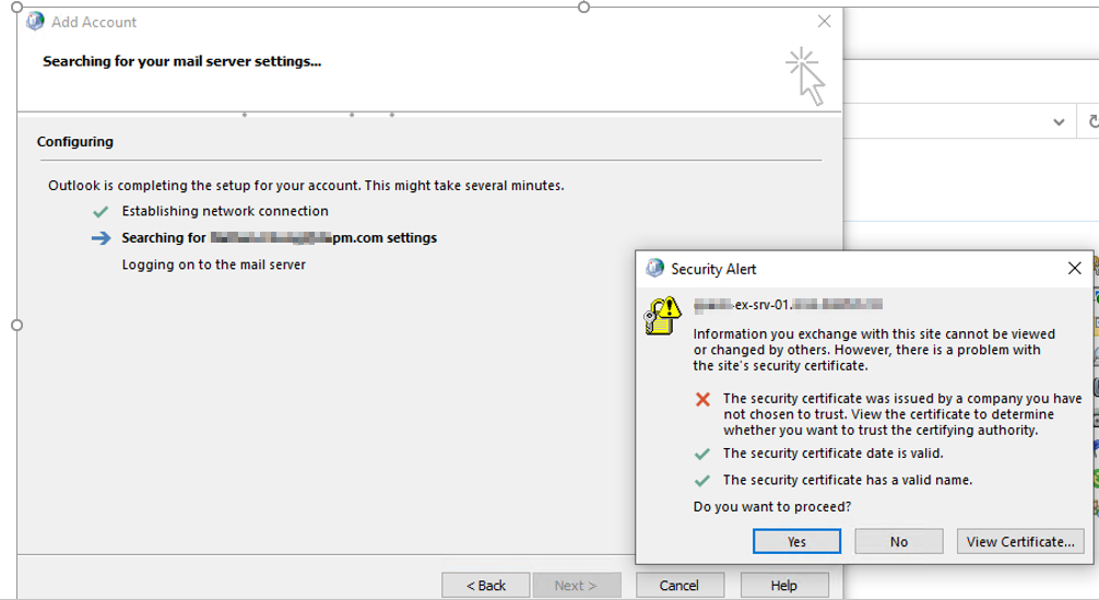 What is the best pratice Exchanage Server 20169(CU21) Certificate has ...