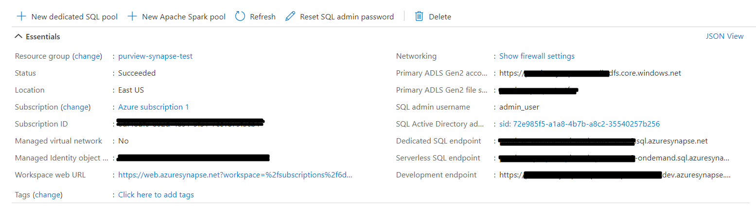 [Azure Synapse] Unable to run the pipeline when workspace is created ...
