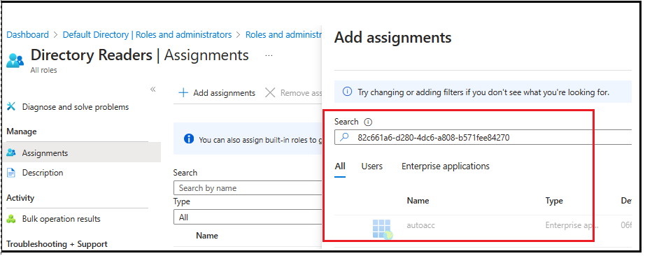 Get-AzRoleAssignment missing details when run in azure automate - Microsoft Q&A