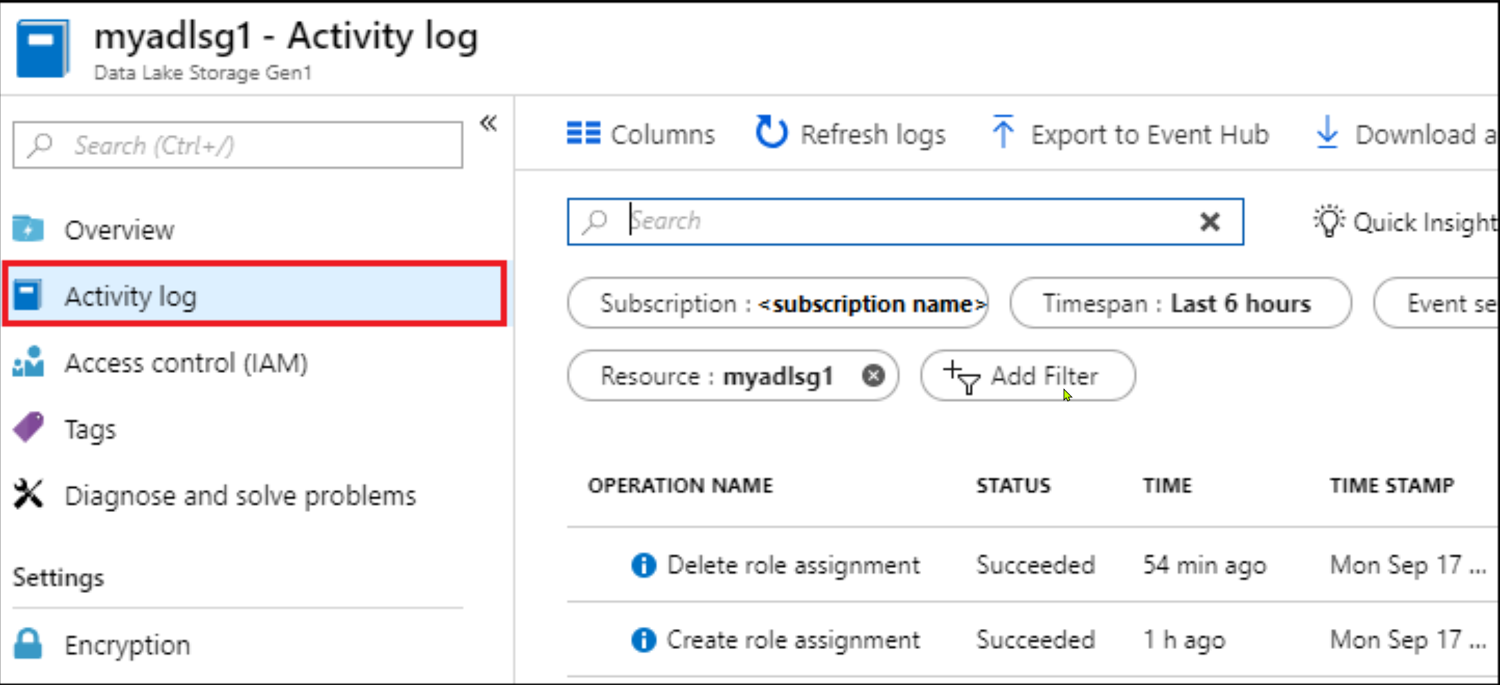 Getting info(logs) for Acl change done on Azure datalake storage Gen2 - Microsoft Q&A