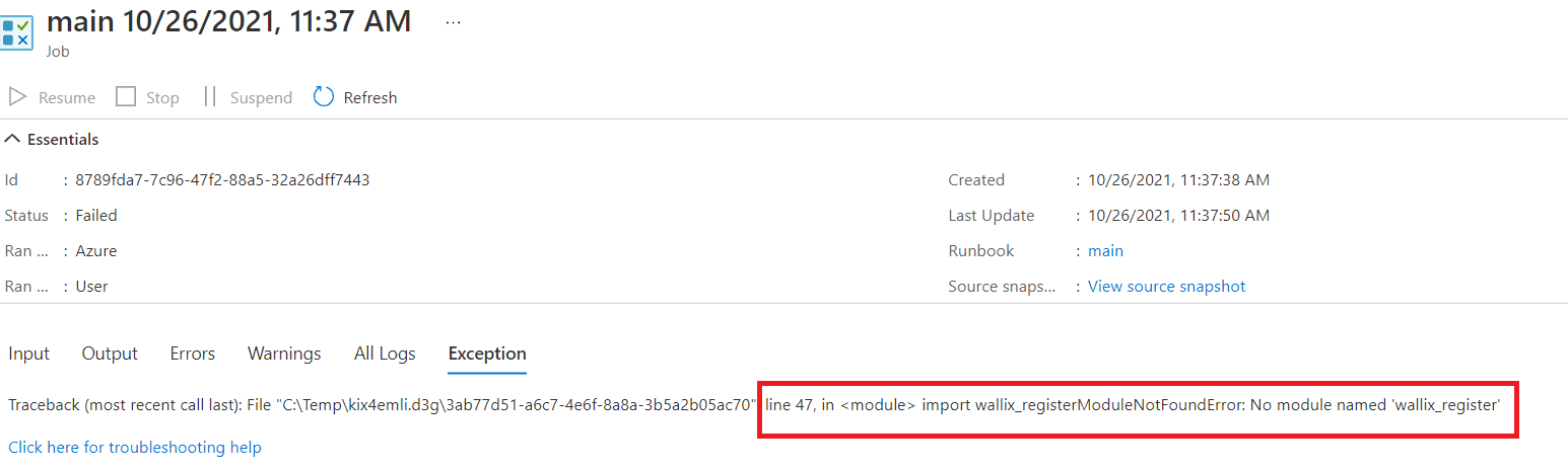 Calling Python3 Runbook From Another Runbook In Azure Automation Microsoft Qanda