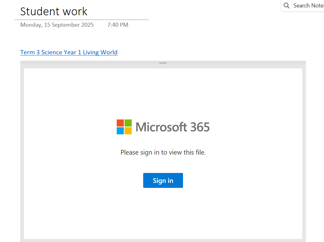Inserting Live document links in OneNote and Embedded view is only ...