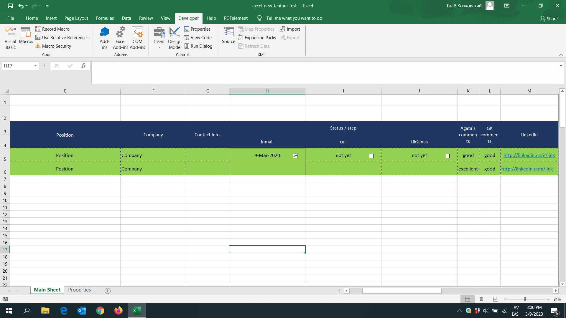 Excel active checkbox - Microsoft Q&A