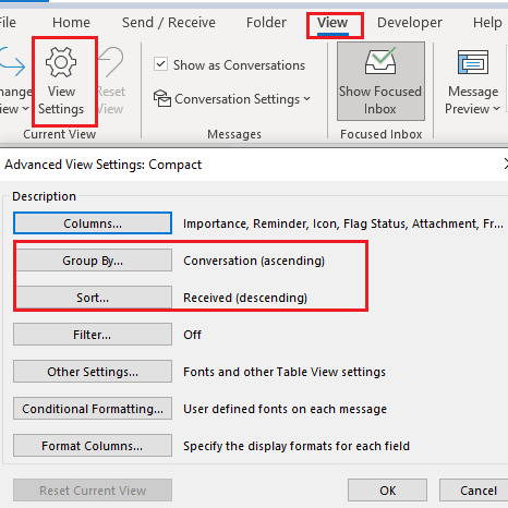 O365 - Outlook email not in ascending order - Microsoft Q&A