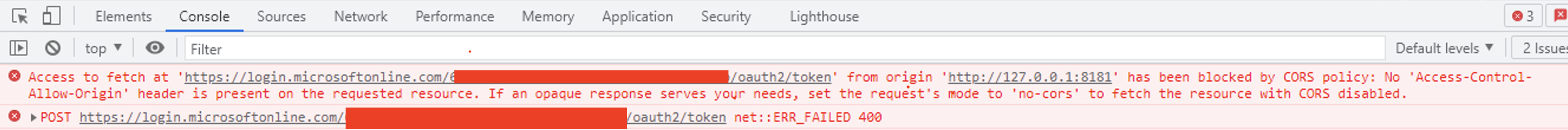 CORS issue while getting token with Oauth 2.0 Client credential flow ... CORS issue while getting token with Oauth 2.0 Client credential flow ...
