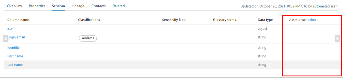 How to bulk edit the column descriptions of an asset in Azure Purview ...
