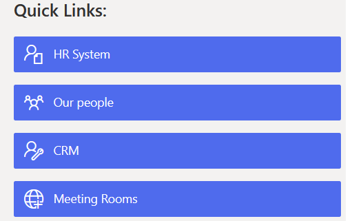 Is there a way to show Quick Links were some of these quick links open ...