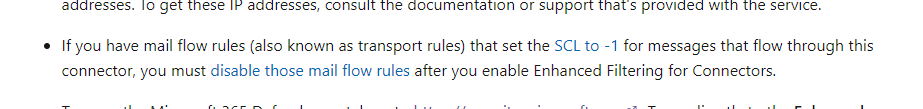 Enhanced filtering for connector and Transport rule - Microsoft Q&A