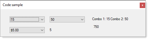 calculation between two comboBox - Microsoft Q&A
