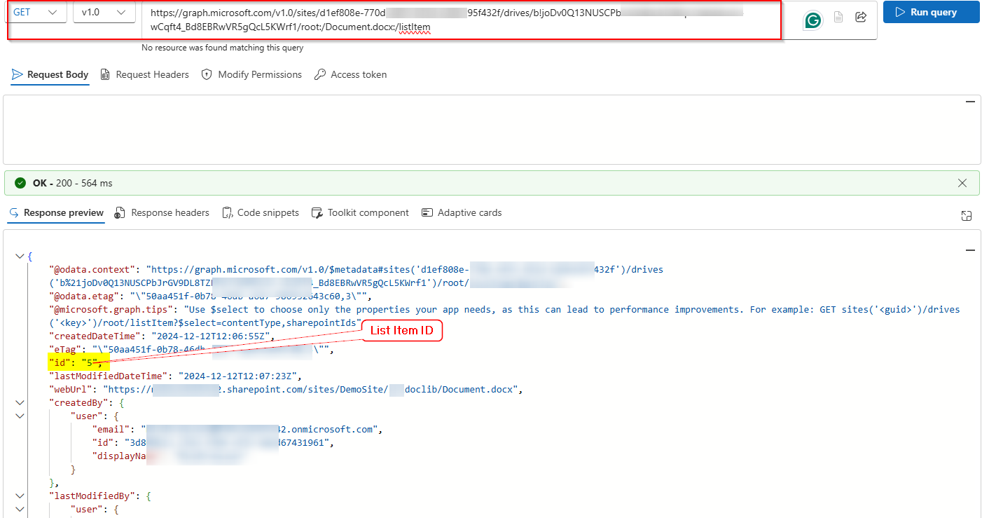 Sharepoint - GraphAPI add new metadata info is failing. - Microsoft Q&A