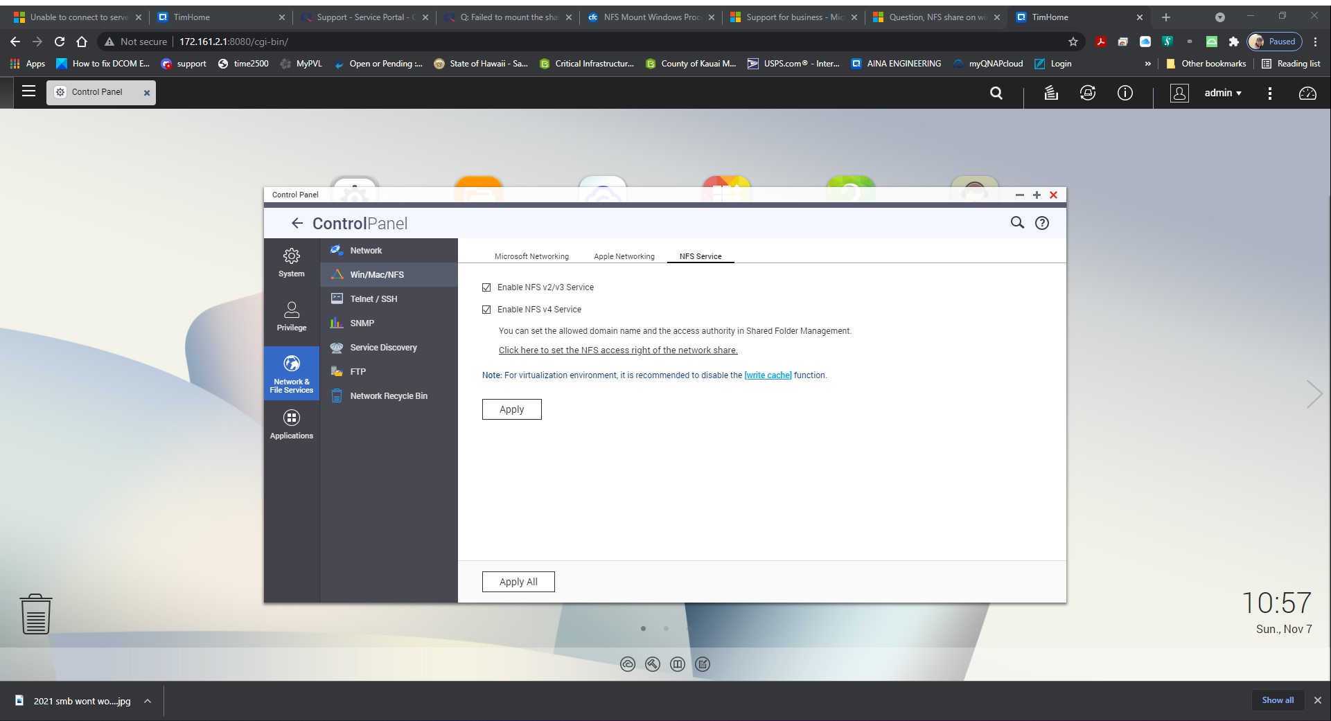 NFS share on windows 11 pro not working Please help? - Microsoft Q&A