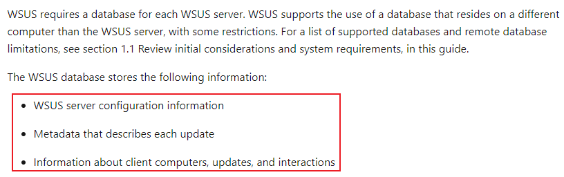 WSUS DB Tables - Large Tables - Microsoft Q&A