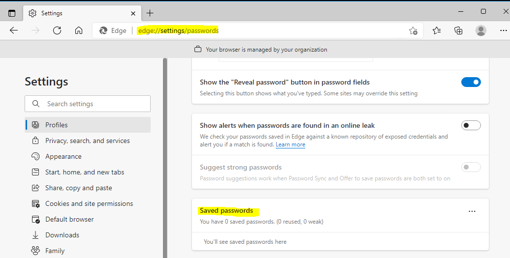 Credential Manager\Web Credentials back up - Microsoft Q&A