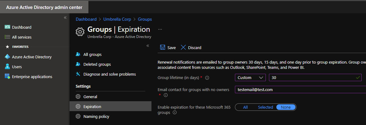 Auto expiring Azure Group from Users. - Microsoft Q&A