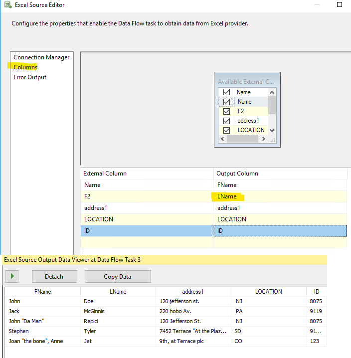 ssis select excel column which has been merged cell to import database - Microsoft Q&A