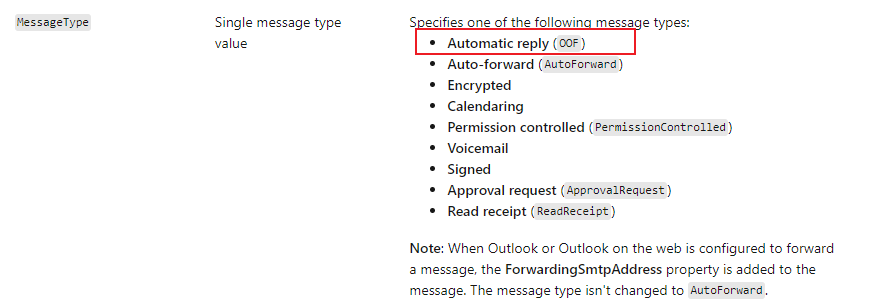 About transport rule message types - Microsoft Q&A