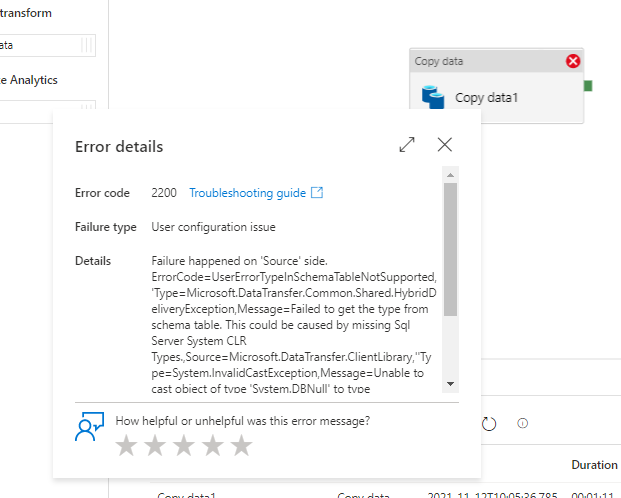 Azure Data Factory - Collection reference failing when only 1 record - Microsoft Q&A