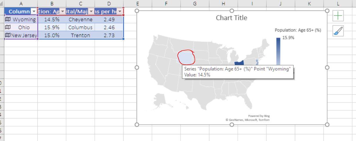 Excel Map Chart Not Recognizing The State of Wyoming - Microsoft Q&A