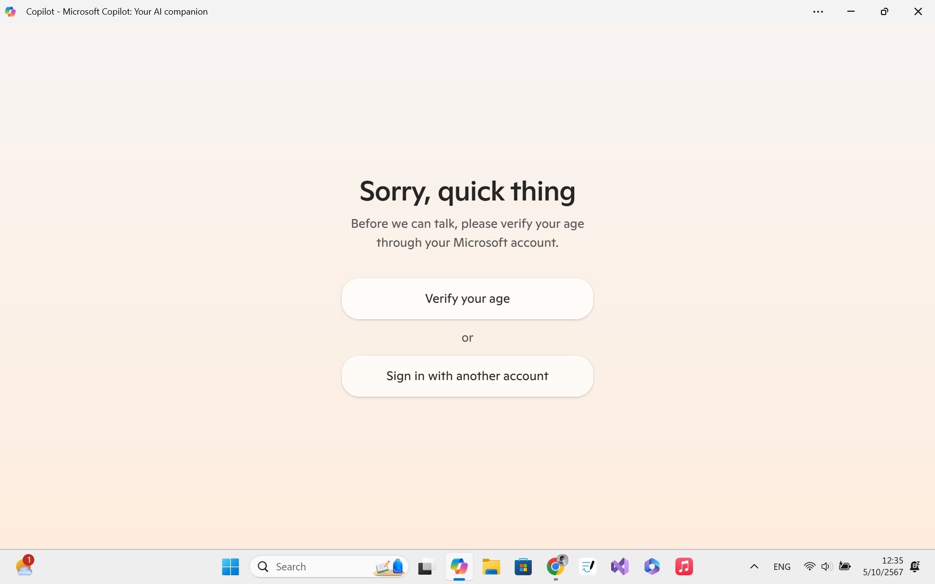 Resolving Age Verification Issues with Copilot - Microsoft Q&A