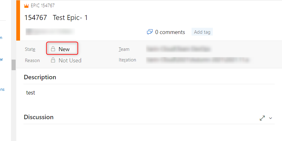 Epic work item is on Read-Only state\locked - Microsoft Q&A