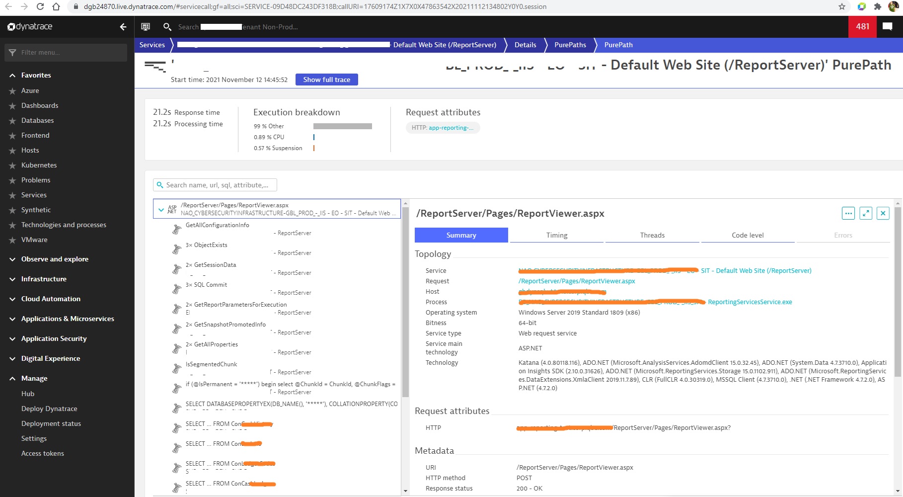 Reports upgraded to SSRS 2019 on WIN 2019 server is slower compared to ...