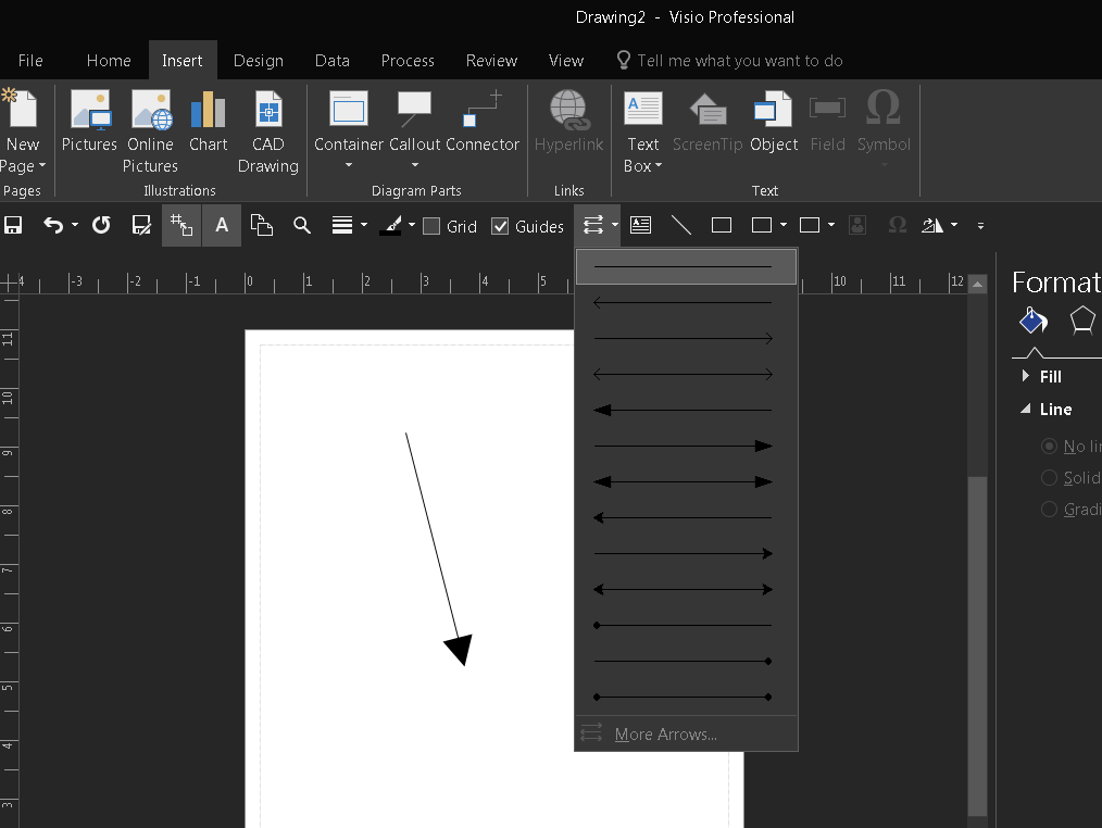 Office 365 Visio 2016 arrows are greyed out - Microsoft Q&A