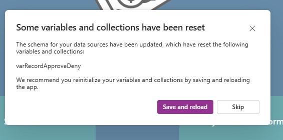 Powerapps Recurring Error - Some variables and collections have been reset - Microsoft Q&A
