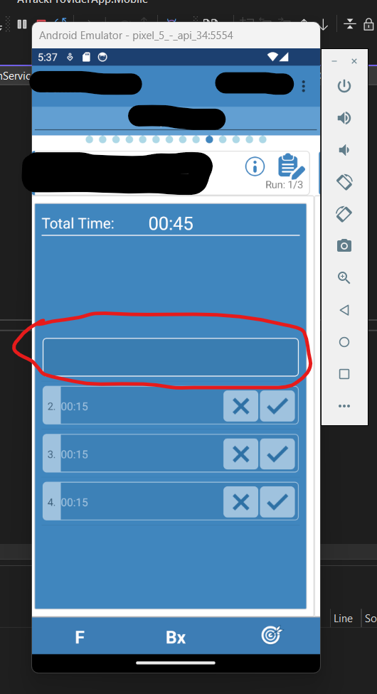 How do I fix an issue with content not showing inside of a carousel view item after a swipe ...