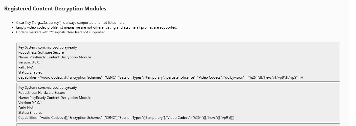 Playready DRM not working on Edge - Microsoft Q&A