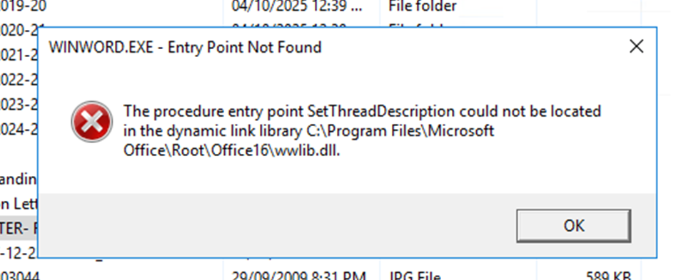 WORD NOT WORKING - Microsoft Q&A
