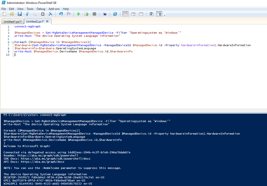 Microsoft Graph hardwareInformation query returning an error - Microsoft Q&A