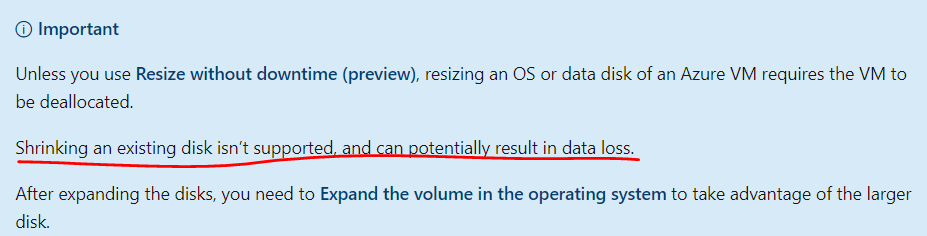 Scale Down/Reduce the Linux VM OS disk from 256GB to 128GB size in Azure - Microsoft Q&A