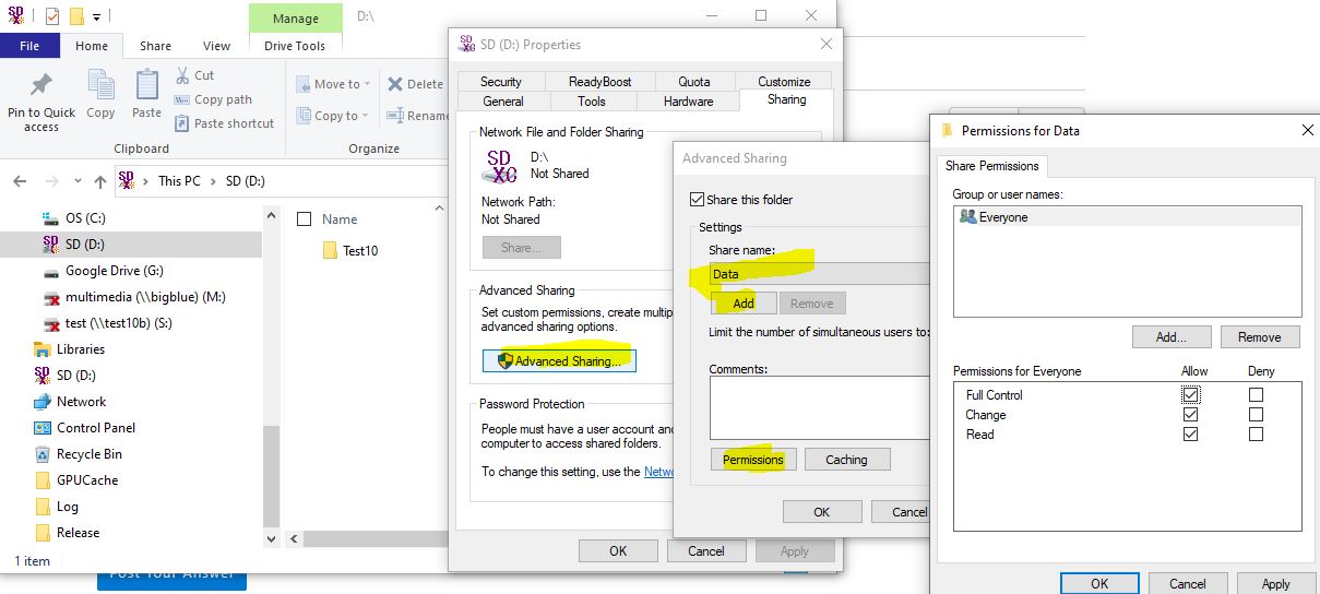 Windows 10 Home edition map network drive to root - Microsoft Q&A