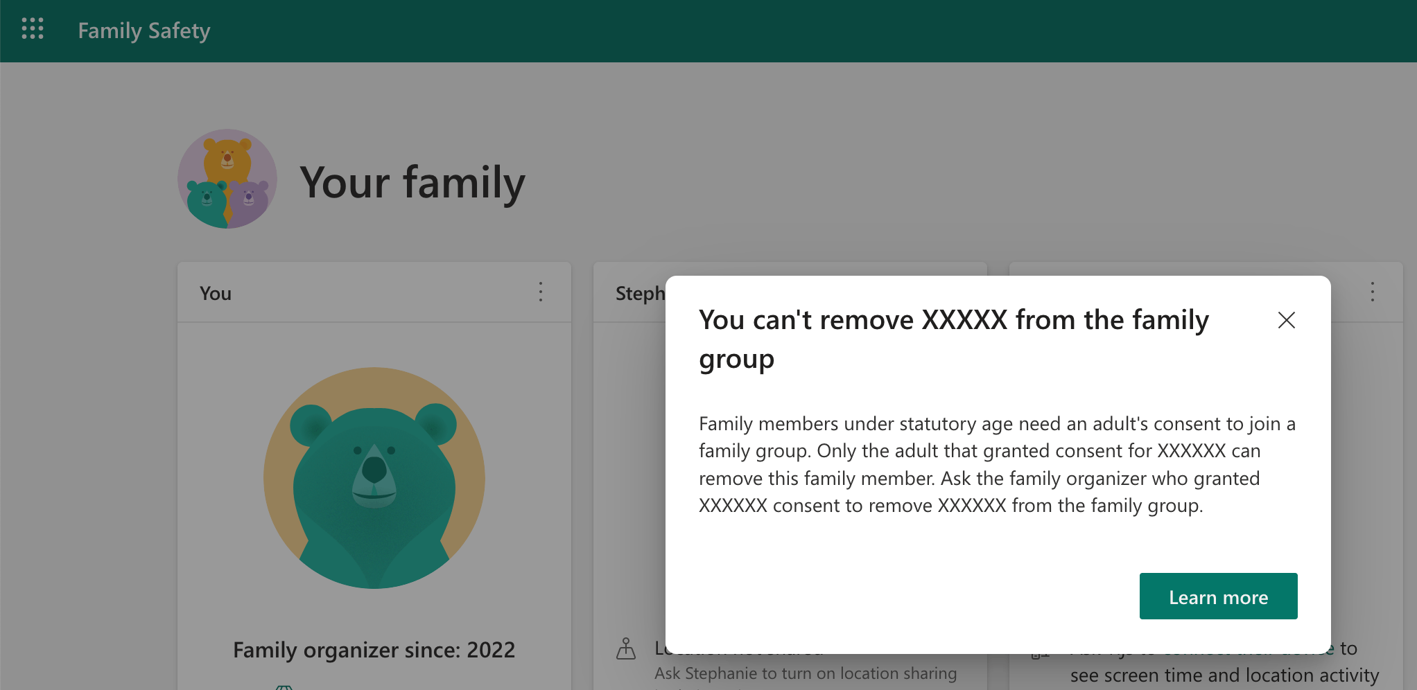 Forgot password of my child's account, can't recover password nor ...