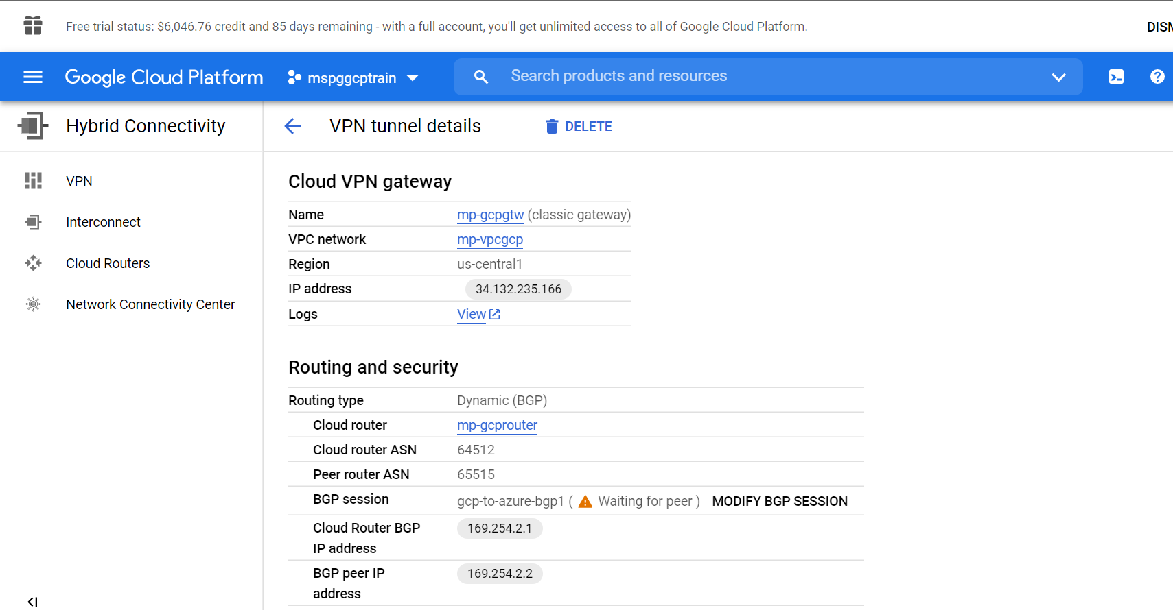 Azure and GCP VPN IKE incompatibility - Microsoft Q&A