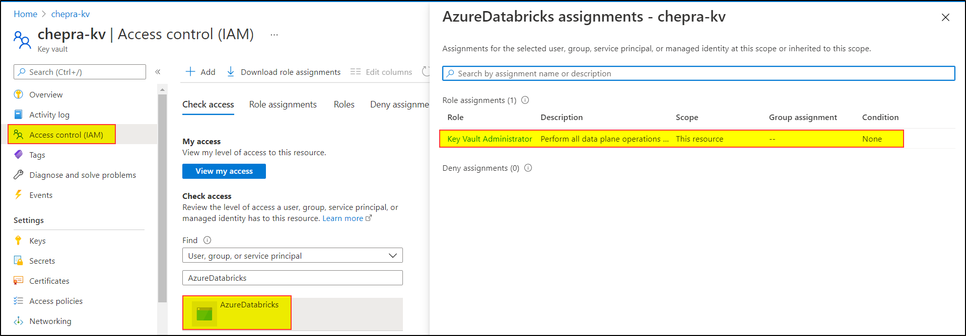Databricks Support Azure Keyvault Backed Secret Scope Where Azure Keyvault Uses Rbac Instead Of