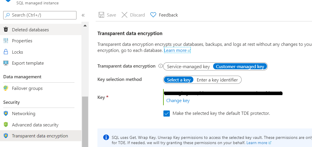 How do you import TDE certificate from Azure Key Vault? - Microsoft Q&A