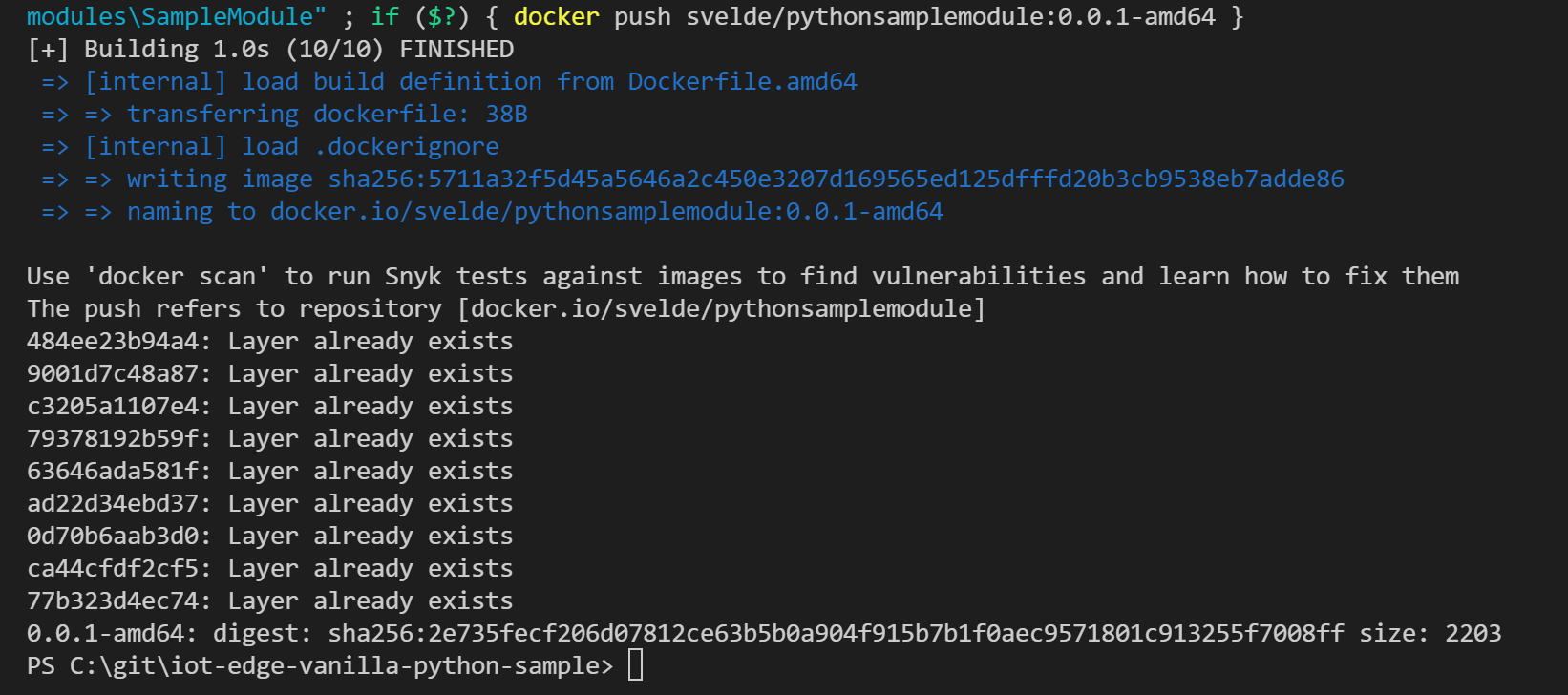 Python Module Failing In Tutorial Develop And Deploy A Python Iot Edge Module Using Linux 9870