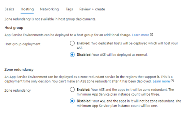 We need 1 instance of dedicated VM for P3v2 App Service plan ...