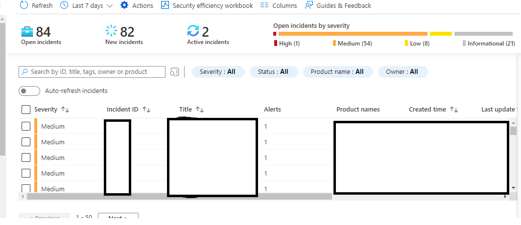 Extract Incidents from Sentinel - Microsoft Q&A