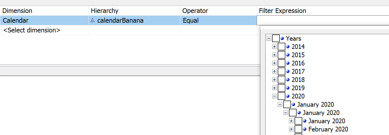 Calendar dimension in multi-dimensional olap cube repeats Months in ...