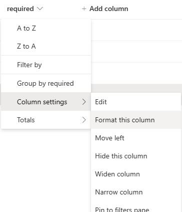 How to create column requirements for existing data? - Microsoft Q&A