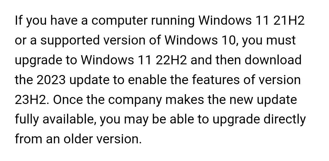 Update Failed Install from Windows 11 21H2 to 23H2 - Microsoft Q&A