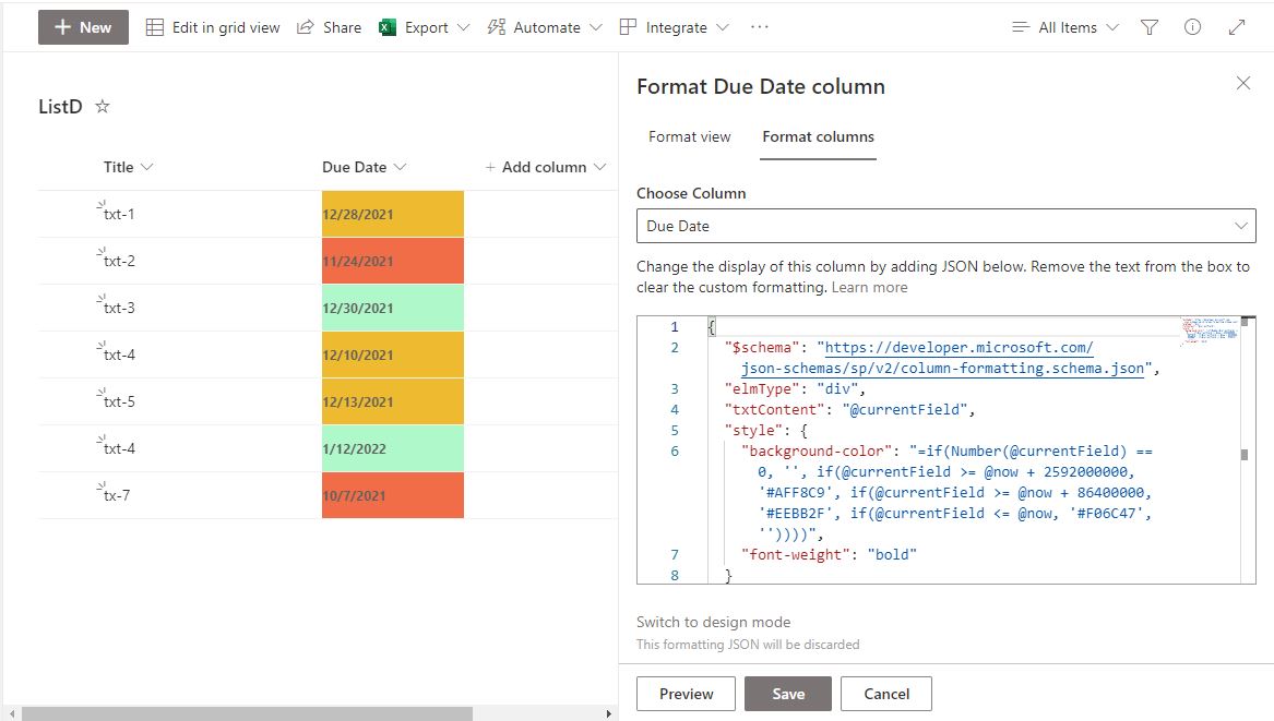 JSON formatting to show in bold AND conditional fomatting based upon ... JSON formatting to show in bold AND conditional fomatting based upon ...