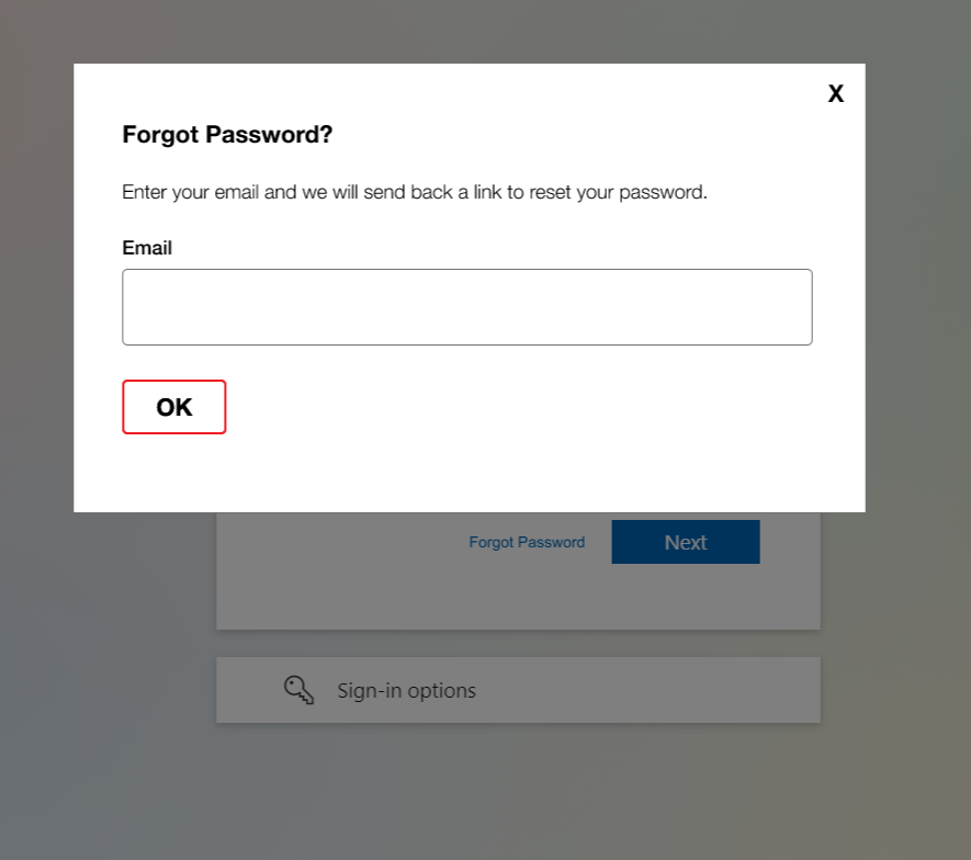 Custom Forgot Password Link On Microsoft Login Page Microsoft Qanda