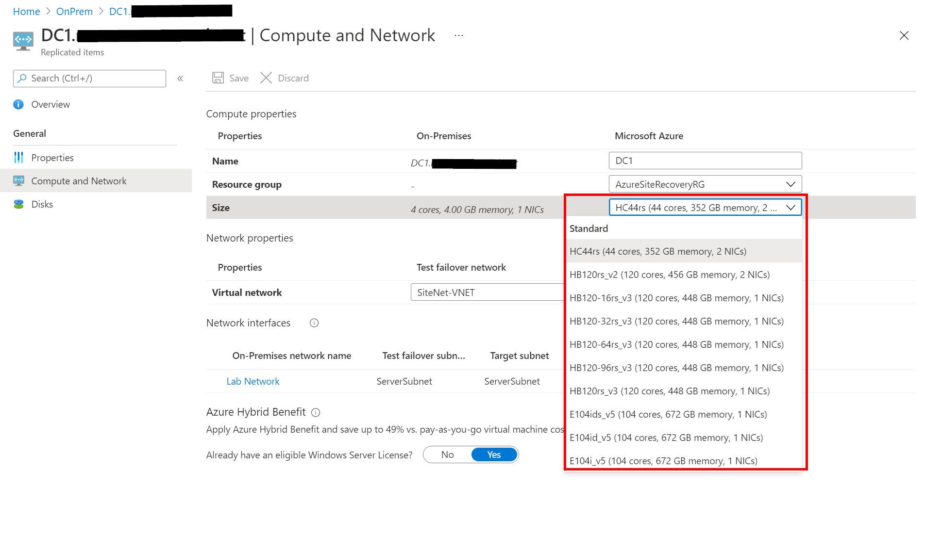 Azure Site Recovery VM sizes - Microsoft Q&A
