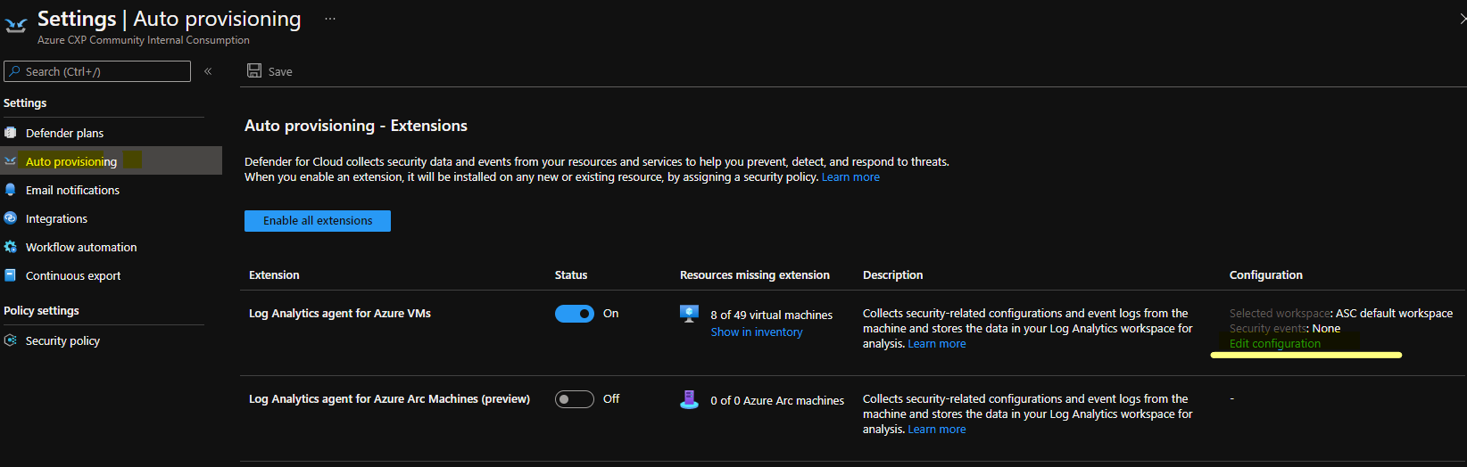 ATP for log analytics workspaces - Microsoft Q&A