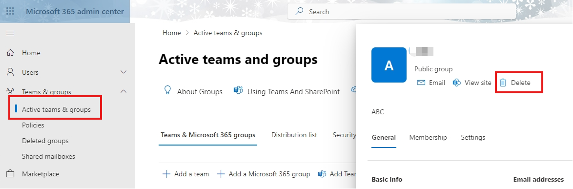 Turn off Teams group from a Microsoft 365 group but not the group ...